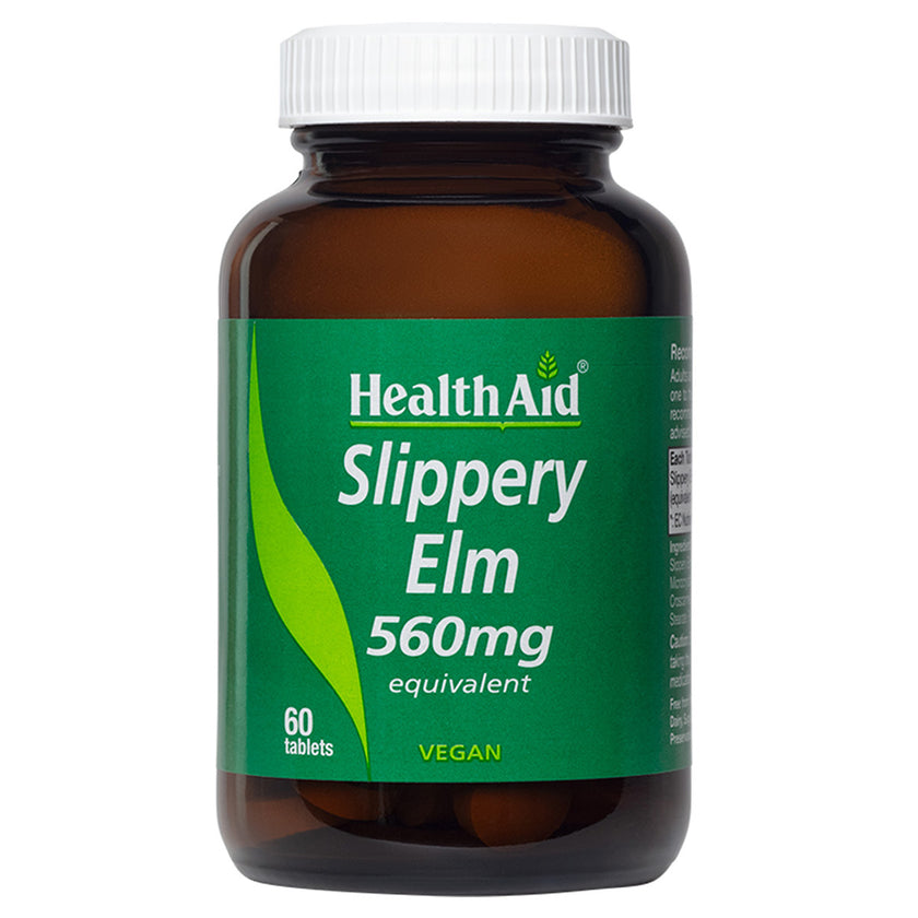 HealthAid Slippery Elm 560mg Equivalent Tablets – Health & More Ltd