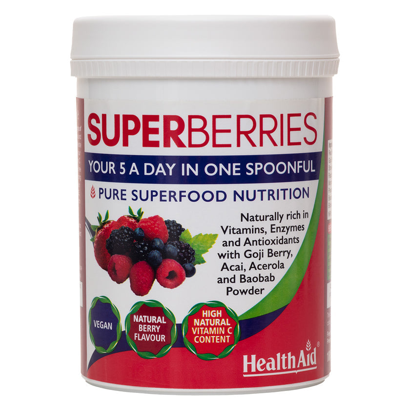 HealthAid SuperBerries Powder 180g – Health & More Ltd