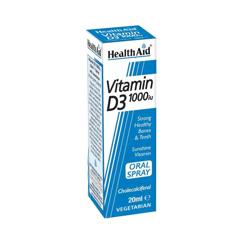 HealthAid Vitamin D3 Spray (1000iu) 20 ml – Health & More Ltd
